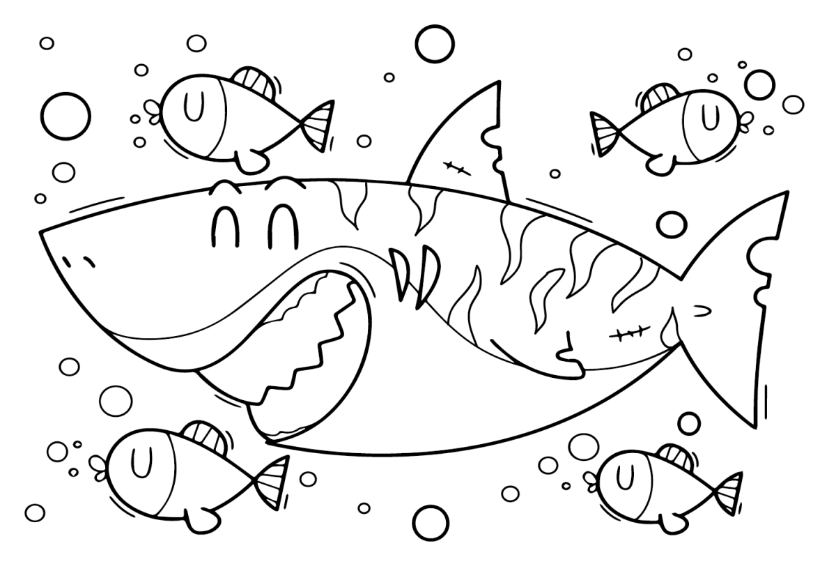 20+ Tiger Shark Coloring Pages - Free Printable PDF & Online Coloring