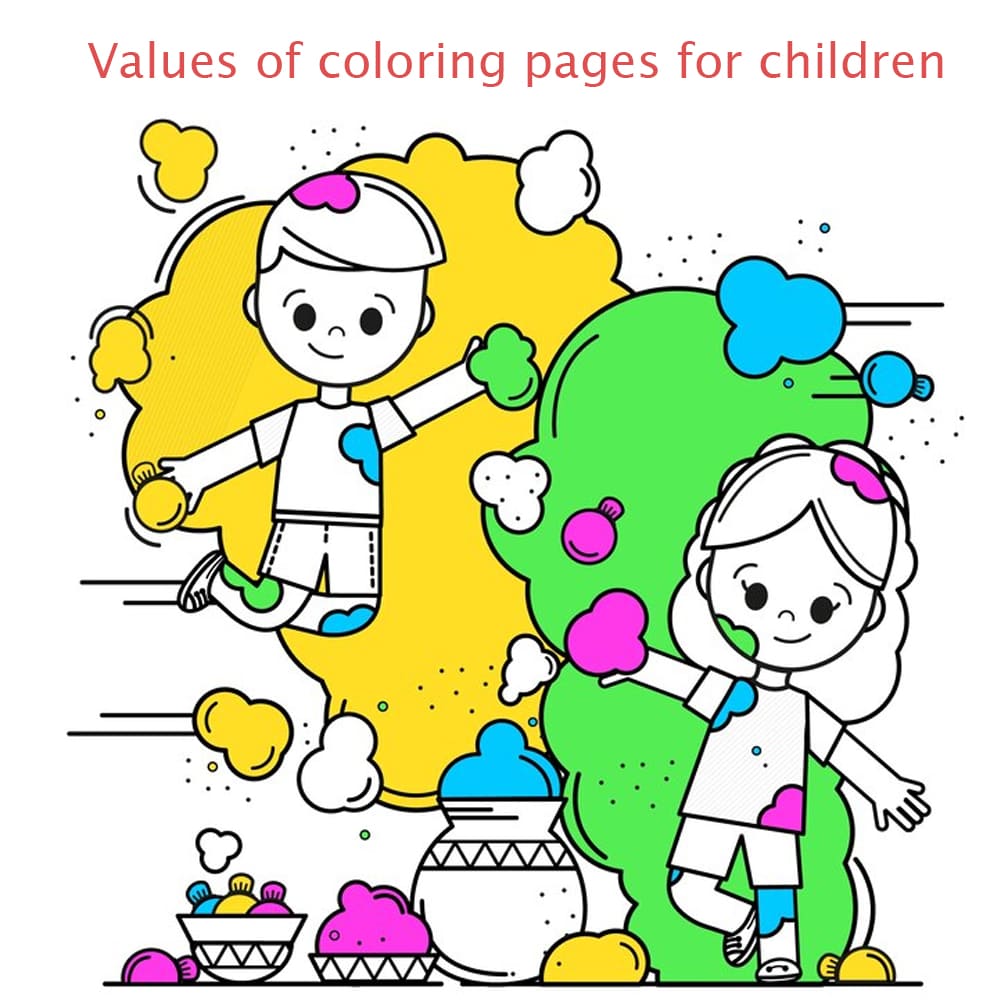 Values of coloring pages for children - ColoringPagesOnly.com