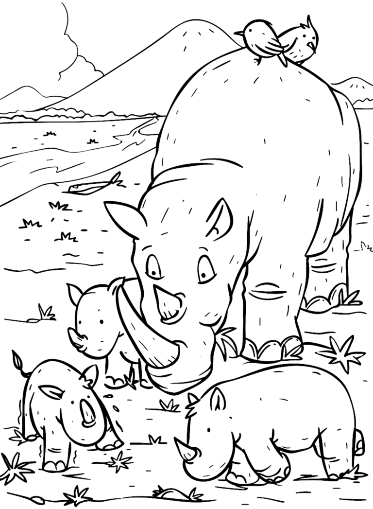 20+ Rhino Coloring Pages - Free Printable PDF & Online Coloring
