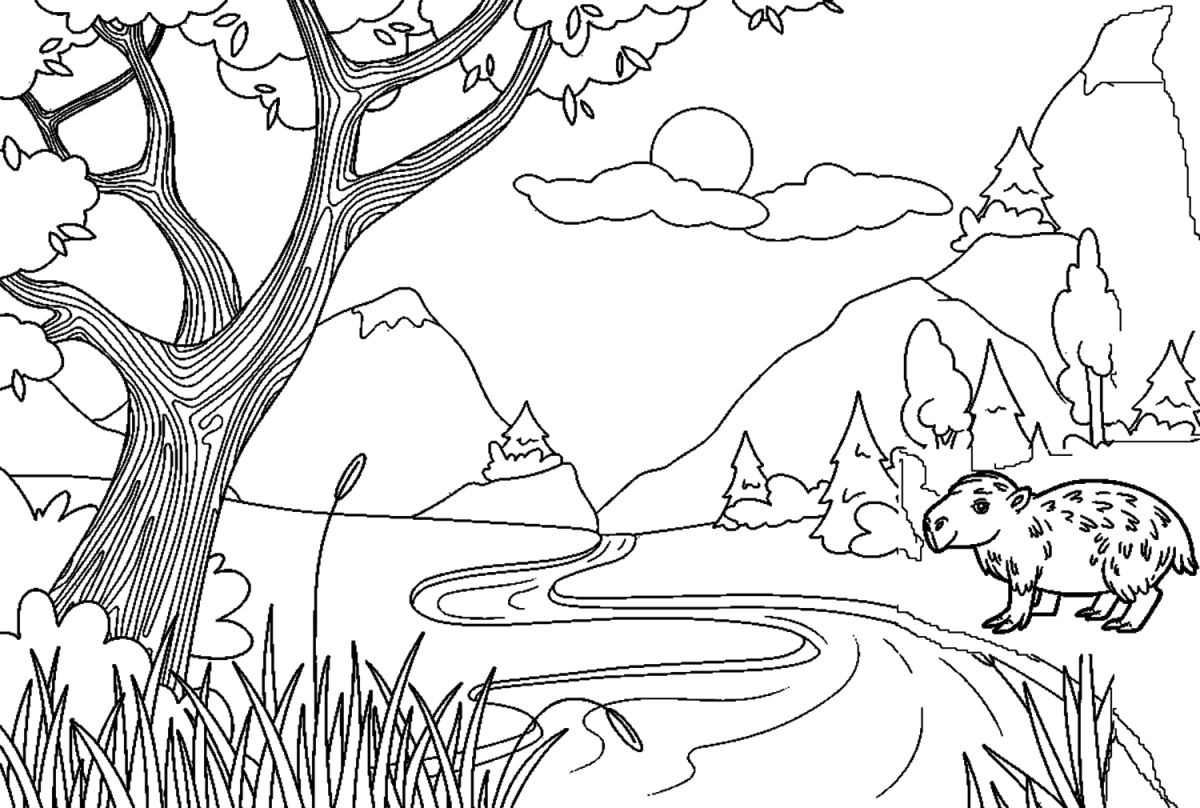 Capybara Coloring Pages - Fun and Creative Coloring Sheets for All Ages