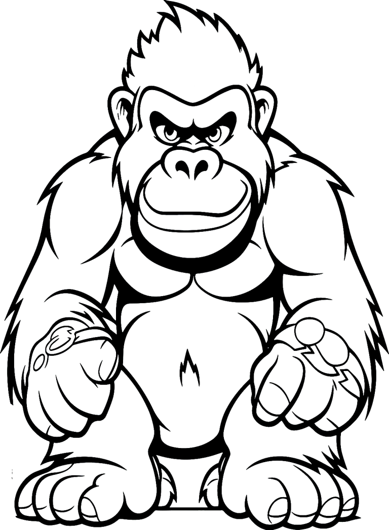 31 pagine da colorare di gorilla - gratuite e stampabili per bambini e ...