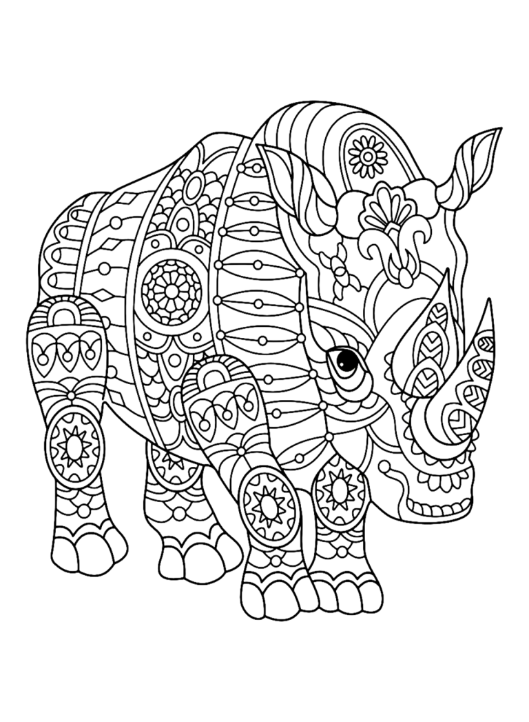 20+ Rhino Coloring Pages - Free Printable PDF & Online Coloring