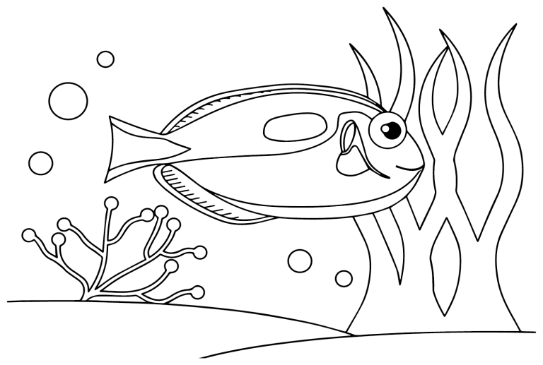 20+ Tang Fish Coloring Pages - Free Printable PDF & Online Coloring