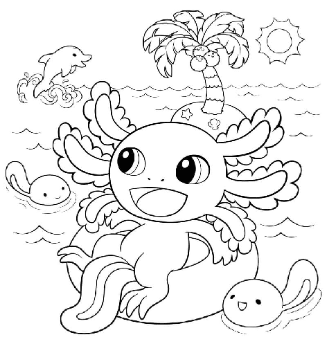 Axolotl Coloring Pages - Coloring Pages For Kids And Adults