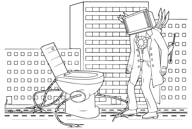 50+ Skibidi Toilet Coloring Pages - Free Printable PDF & Online Coloring