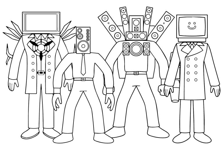 Skibidi Toilet Coloring Pages - Coloring Pages For Kids And Adults