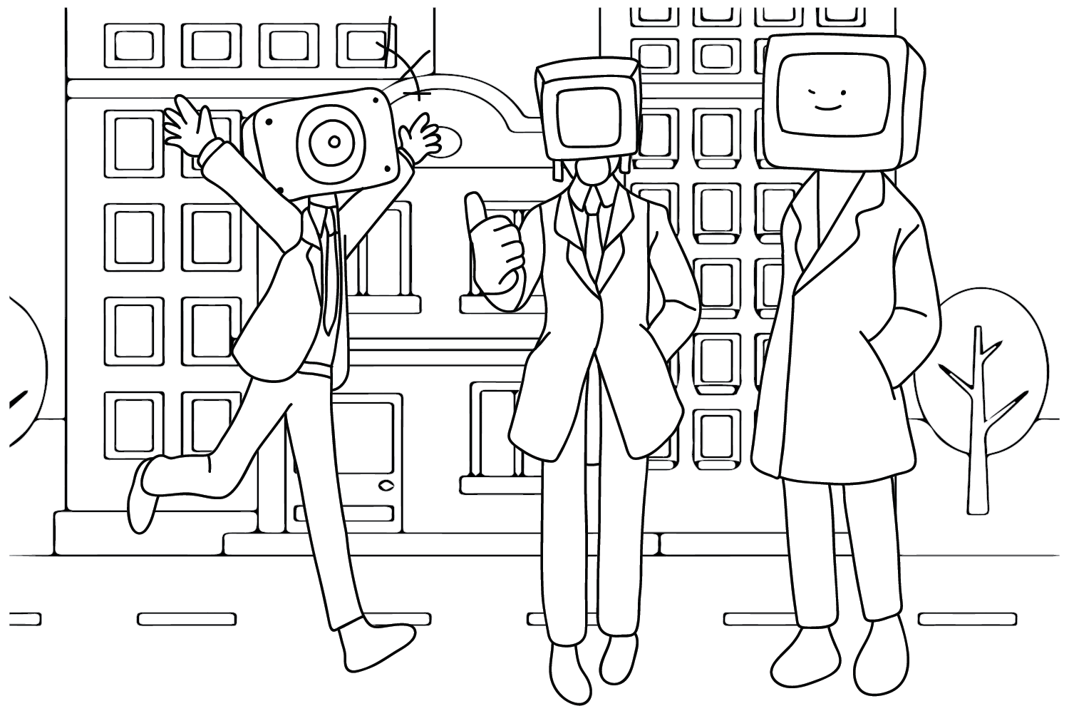 29 TV Man Coloring Pages ColoringPagesOnly 29 TV Man Coloring Pages ColoringPagesOnly