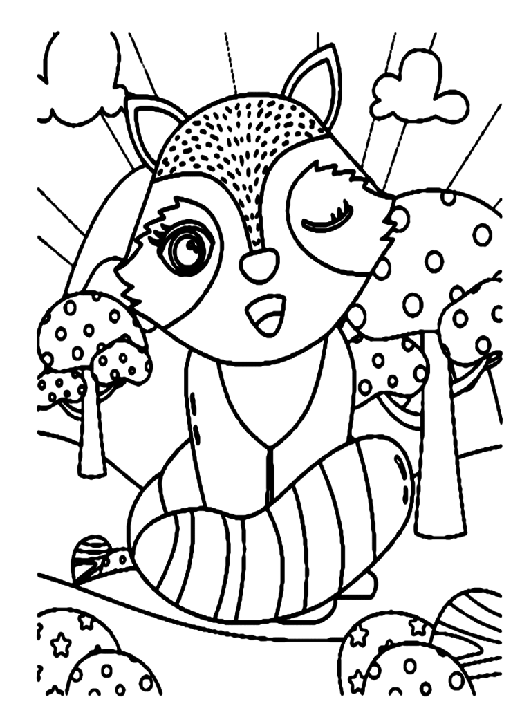 33 Raccoon Coloring Pages - Free & Printable for Kids and Adults