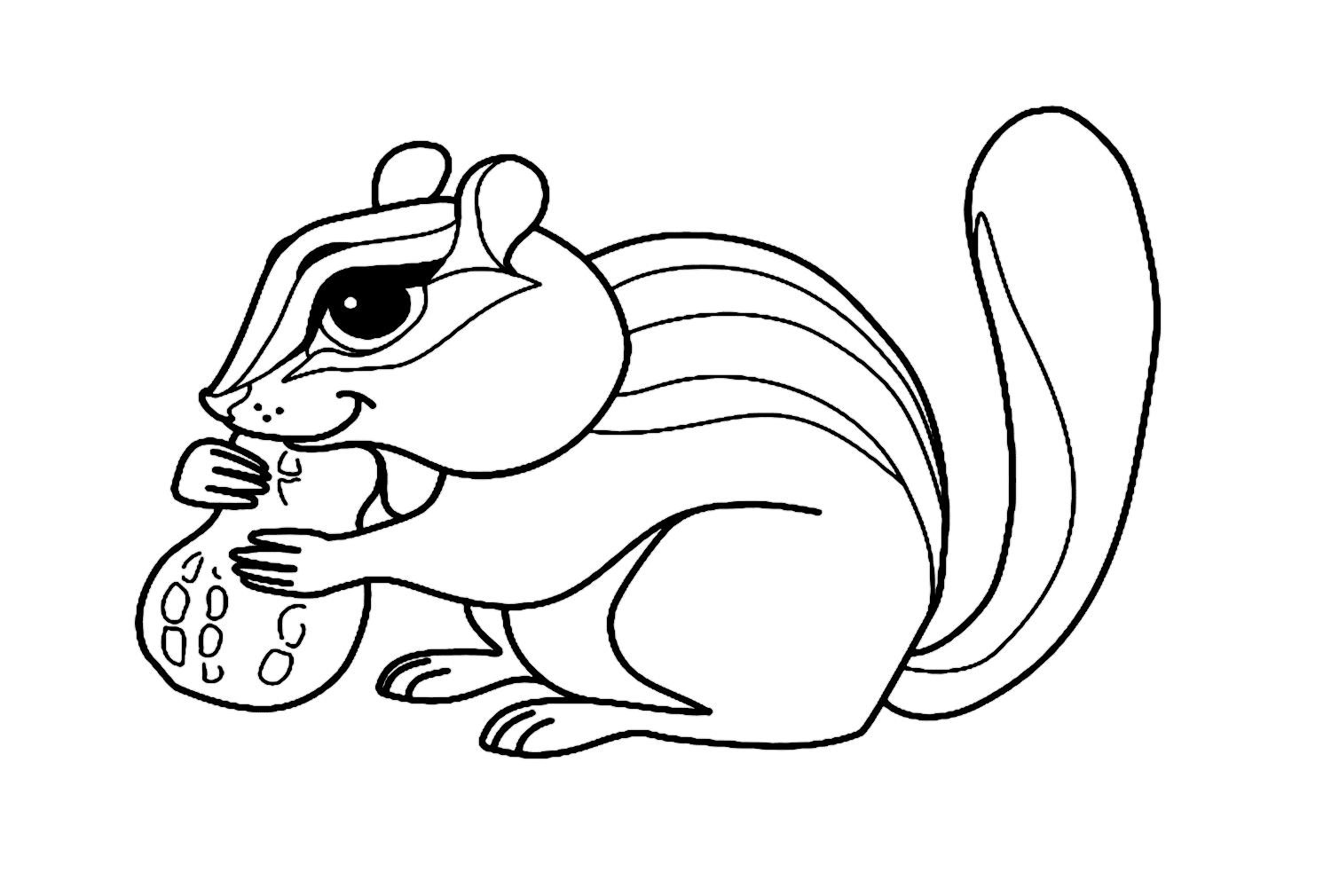 Sleeping Chipmunk Coloring Pages