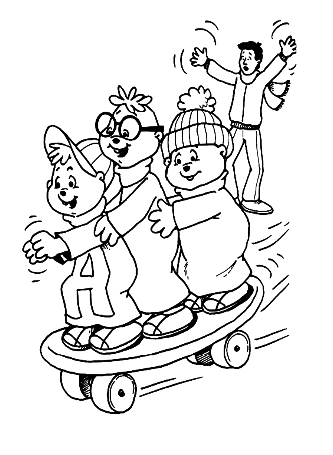 Sleeping Chipmunk Coloring Pages