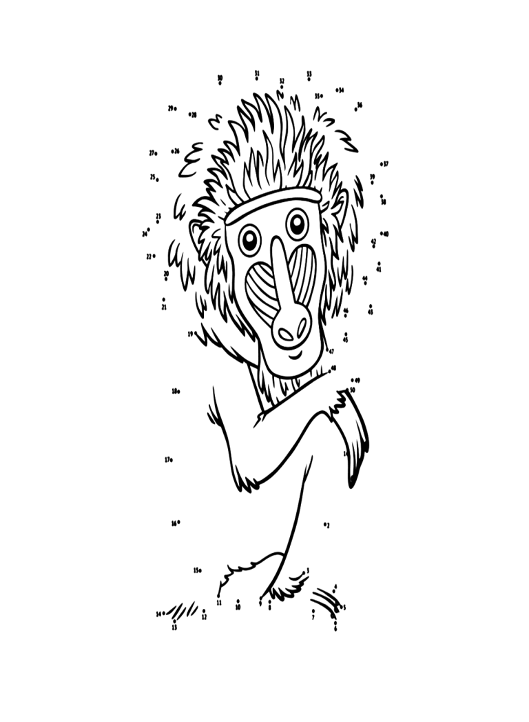 Plus de 20 coloriages de mandrills - Coloriages gratuits à imprimer en ...