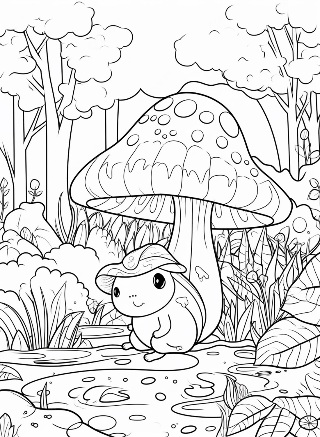 Mushroom Color Pages Mushroom Color Pages