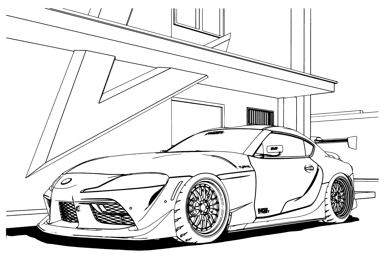 Toyota Supra Coloring Pages