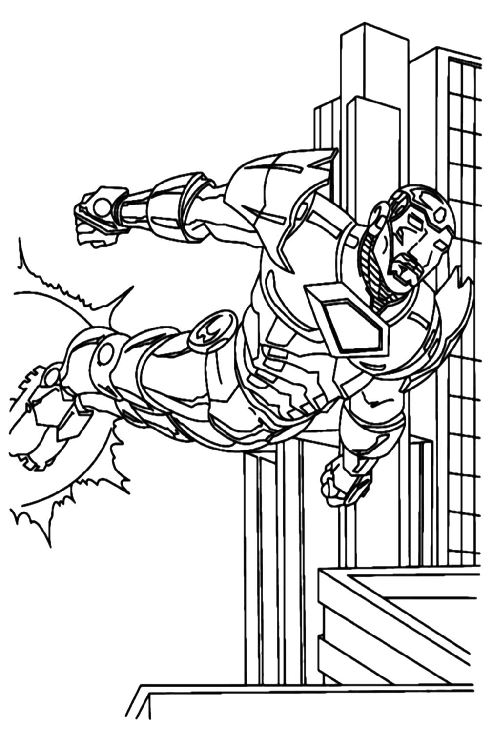 Free Iron Man Mask Coloring Pages