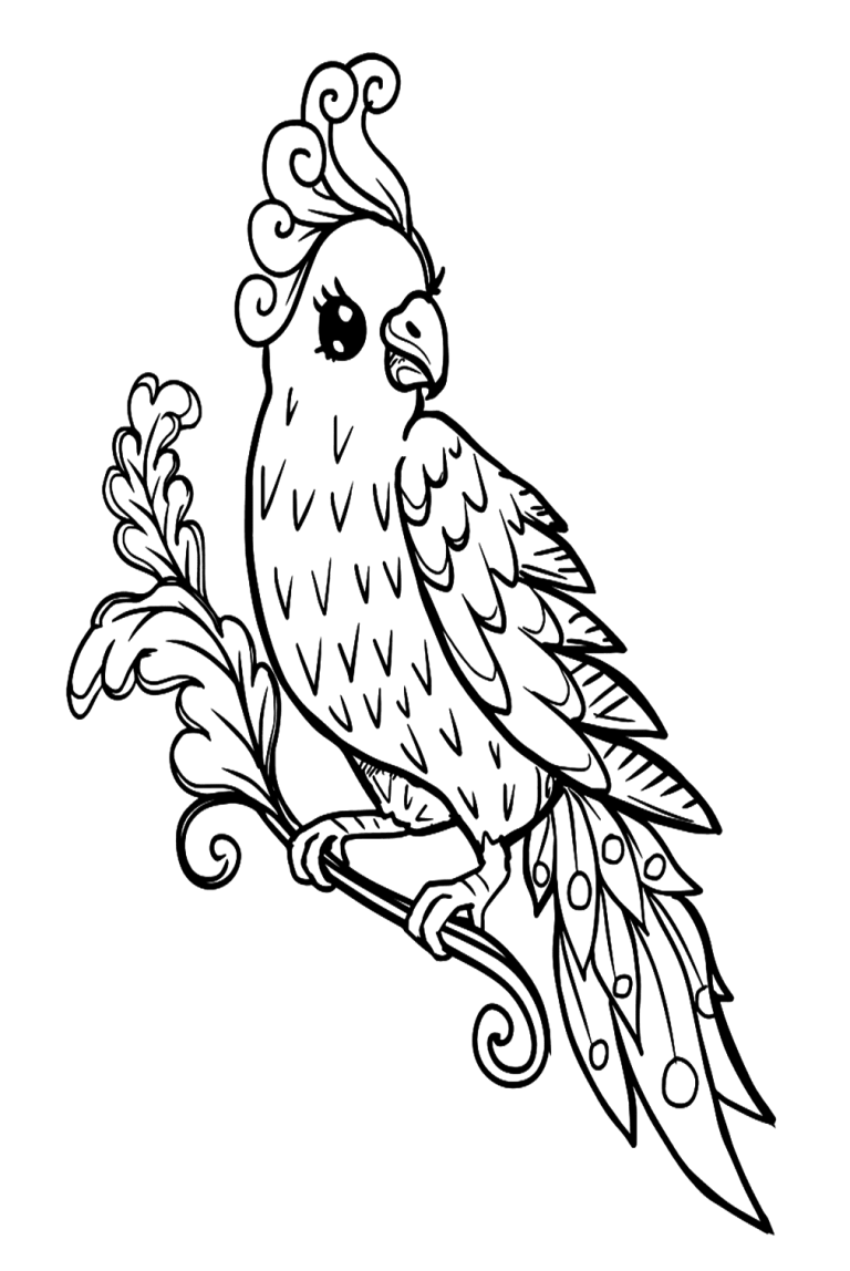 20+ Cockatiel Coloring Pages - Free Printable PDF & Online Coloring