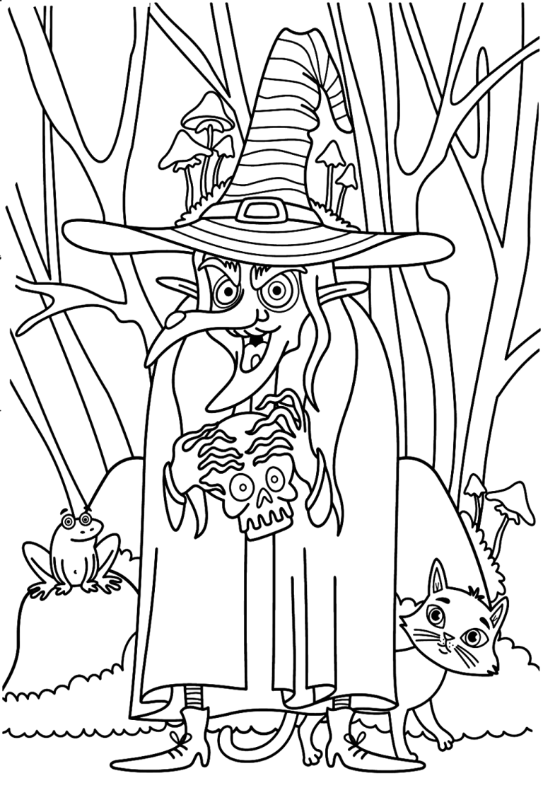 27 Witch Coloring Pages - ColoringPagesOnly.com