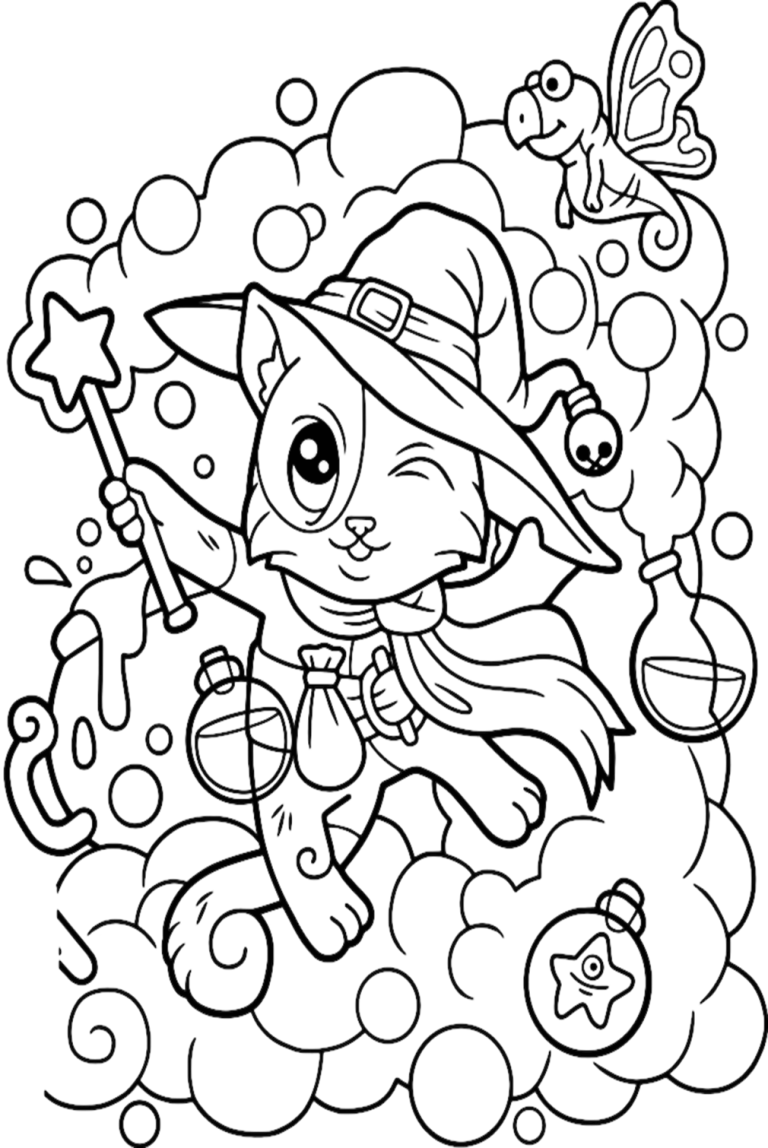 27 coloriages de sorcières - ColoringPagesOnly.com
