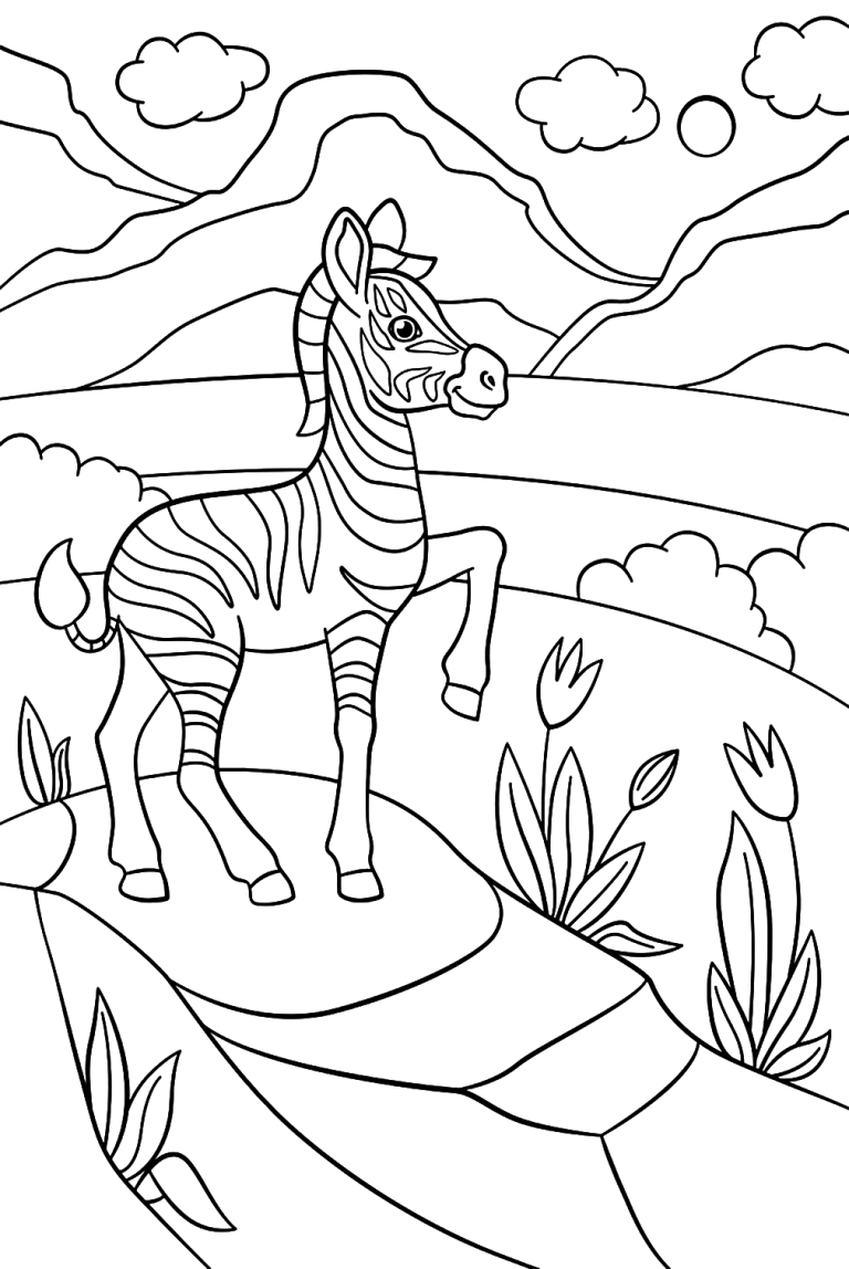 69 Pagine da colorare di zebre - ColoringPagesOnly.com