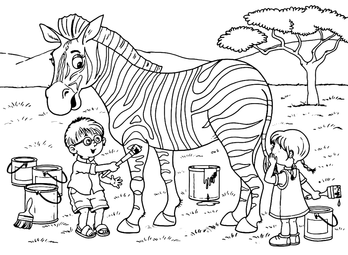 69 Pagine da colorare di zebre - ColoringPagesOnly.com