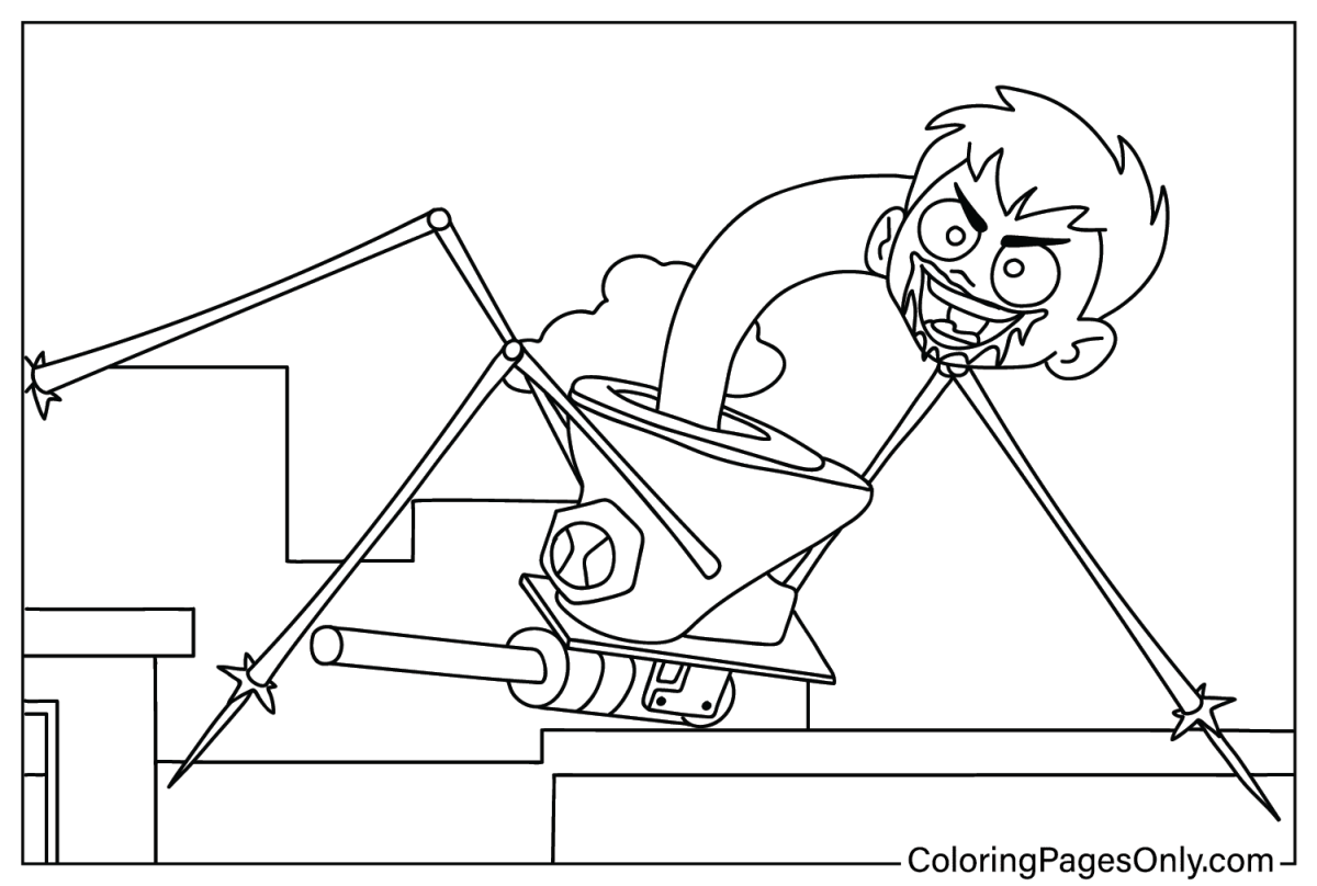 Ben 10 Skibidi Toilet Coloring Pages - Free Printable PDF & Online Coloring