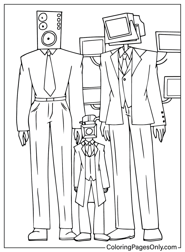 Big Speakerman Coloring Pages - Free Printable PDF & Online Coloring
