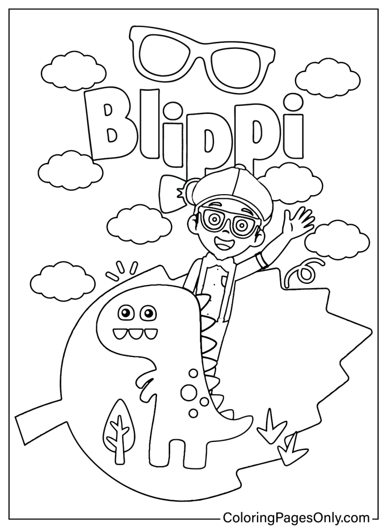 25 Free Printable Blippi Coloring Pages