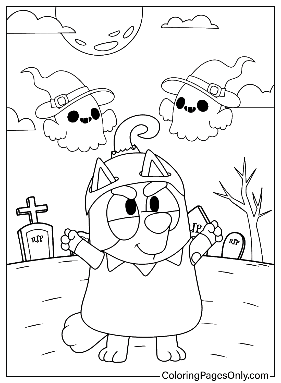 Coloring Sheet Bluey Halloween Free Printable Colorin Vrogue co