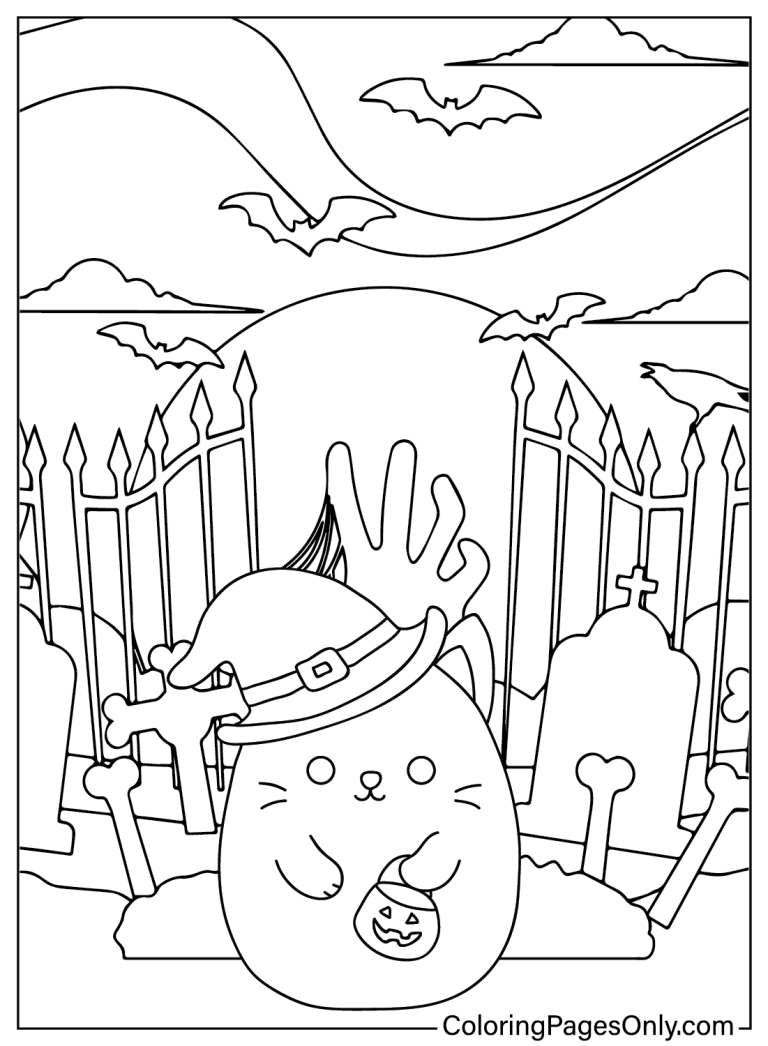 28 Free Printable Squishmallow Halloween Coloring Pages