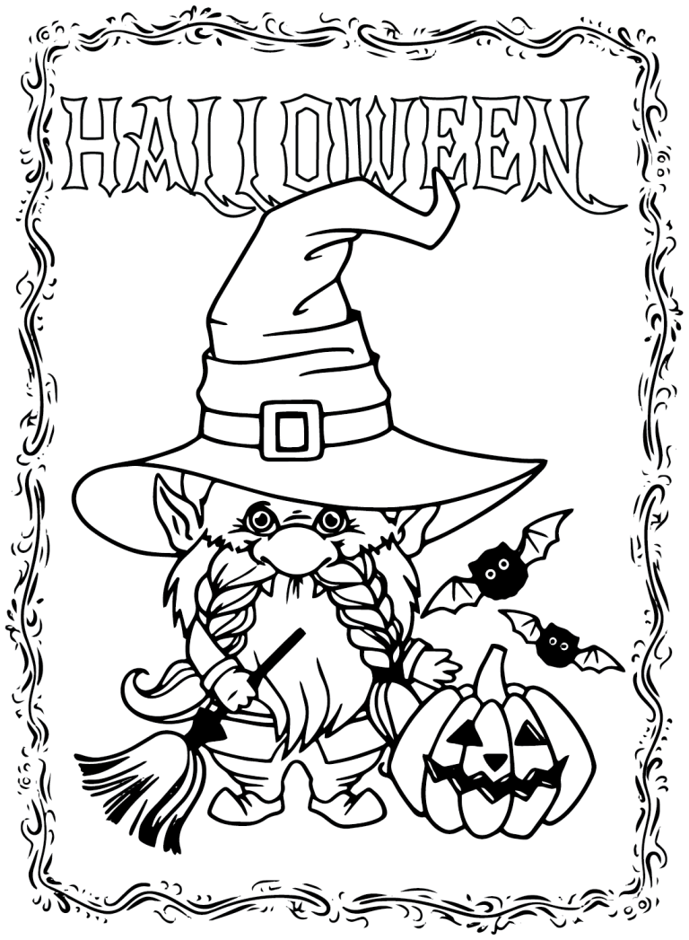 25 Free Printable Halloween Cards Coloring Pages