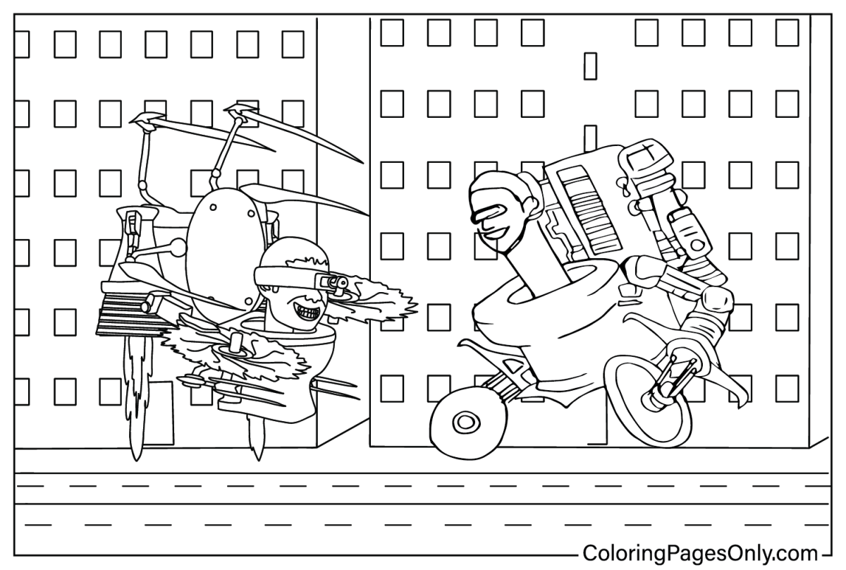 Dual Buzzsaw Mutant Coloring Pages - Free Printable PDF & Online Coloring