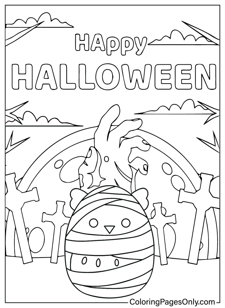 28 Free Printable Squishmallow Halloween Coloring Pages