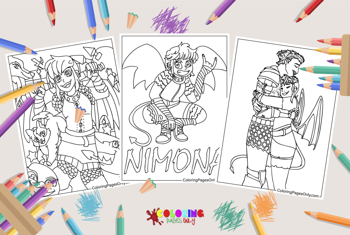 Nimona Coloring Pages - Free Printable PDF & Online Coloring
