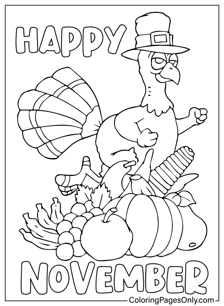 63 Free Printable November Coloring Pages