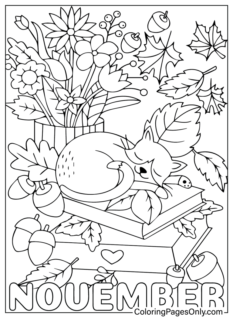 63 Free Printable November Coloring Pages