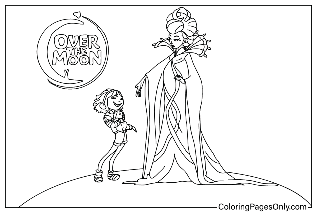 13 Over the Moon Coloring Pages - Free & Printable for Kids and Adults