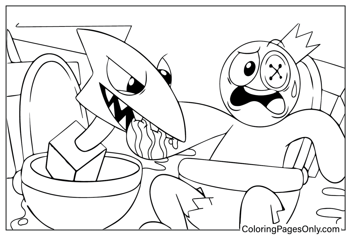 Skibidi Rainbow Friends Toilet Coloring Pages - Free Printable PDF ...