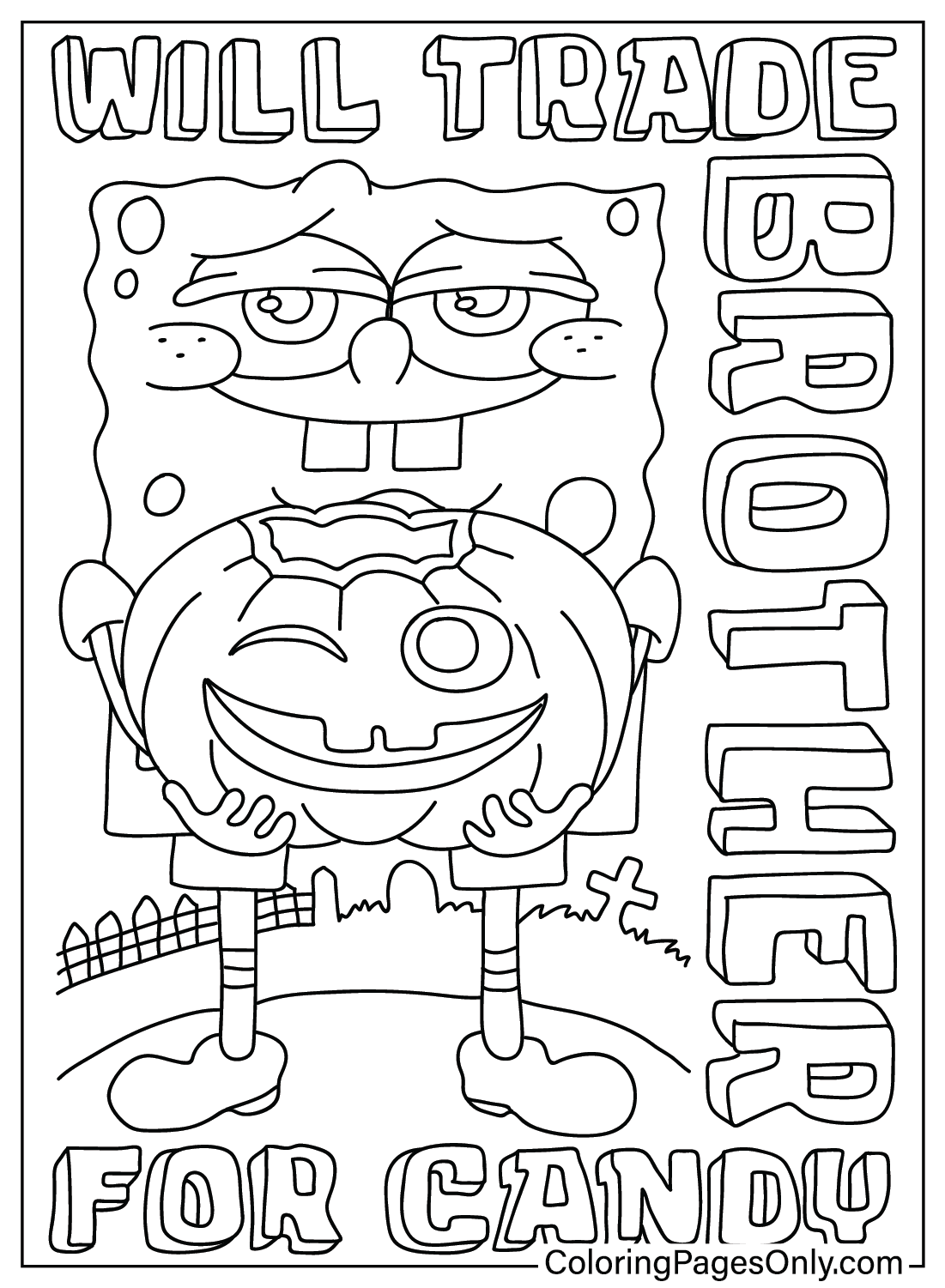 Spongebob Halloween Coloring Sheet Free Printable Coloring Pages Spongebob Halloween Coloring Sheet Free Printable Coloring Pages