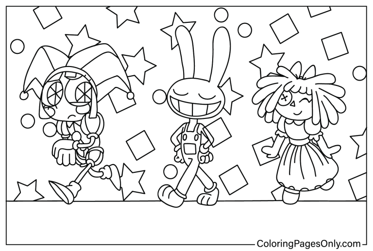 70+ The Amazing Digital Circus Coloring Pages - Free Printable PDF ...