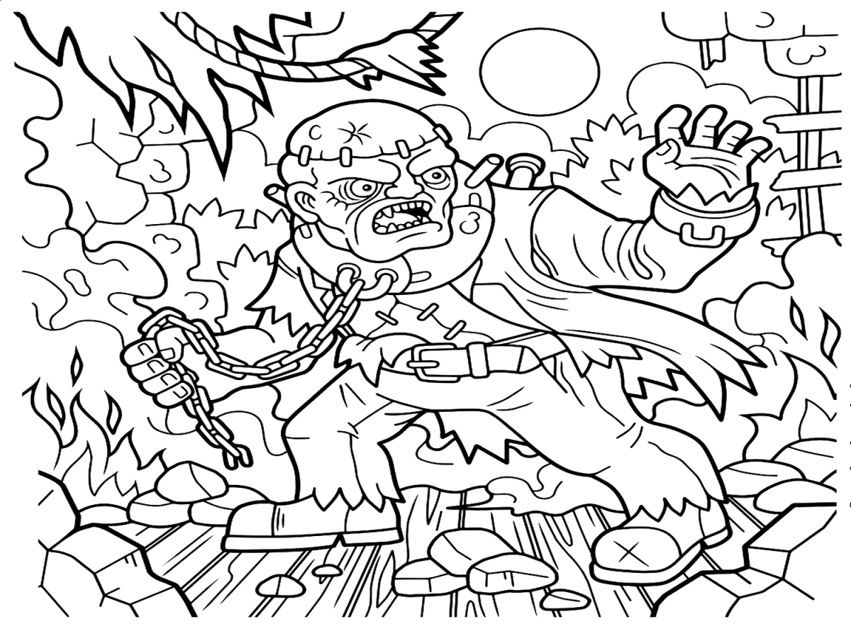 36 Free Printable Frankenstein Coloring Pages