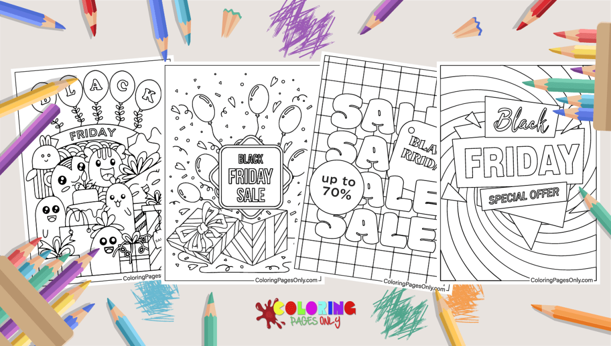 45 Free Printable Black Friday Coloring Pages
