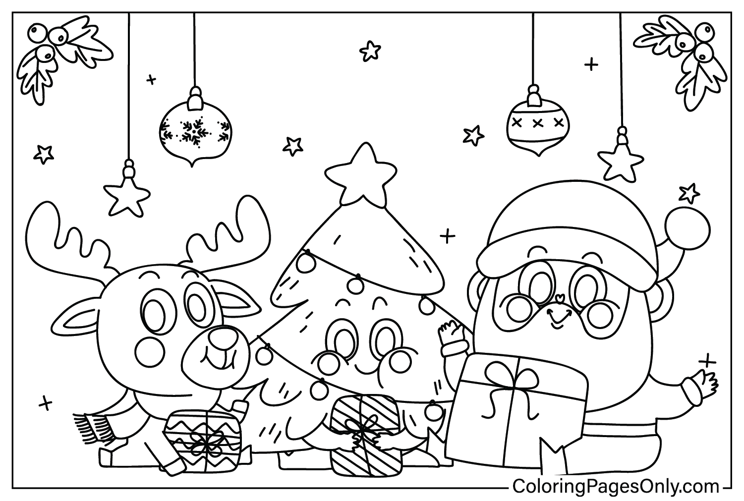 Christmas 2024 Coloring Pages 2024 Gena Pegeen