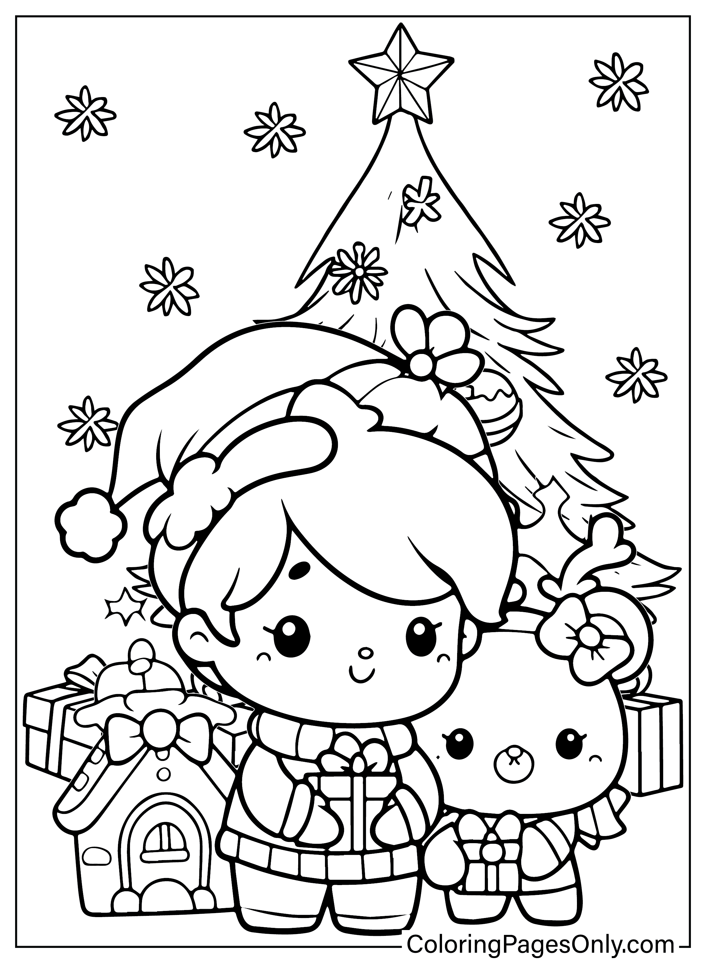 Cute Holiday Christmas Coloring Page Coloring Pages Cute Holiday Christmas Coloring Page Coloring Pages