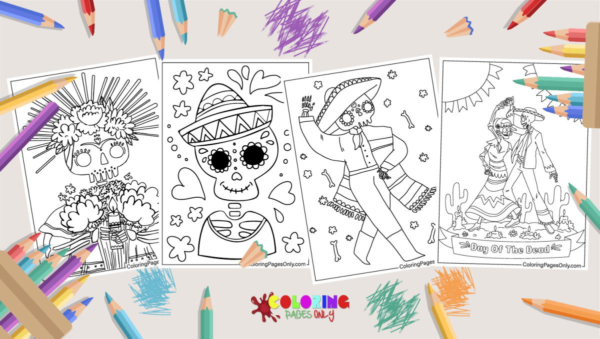 64 Free Printable Day Of The Dead Coloring Pages
