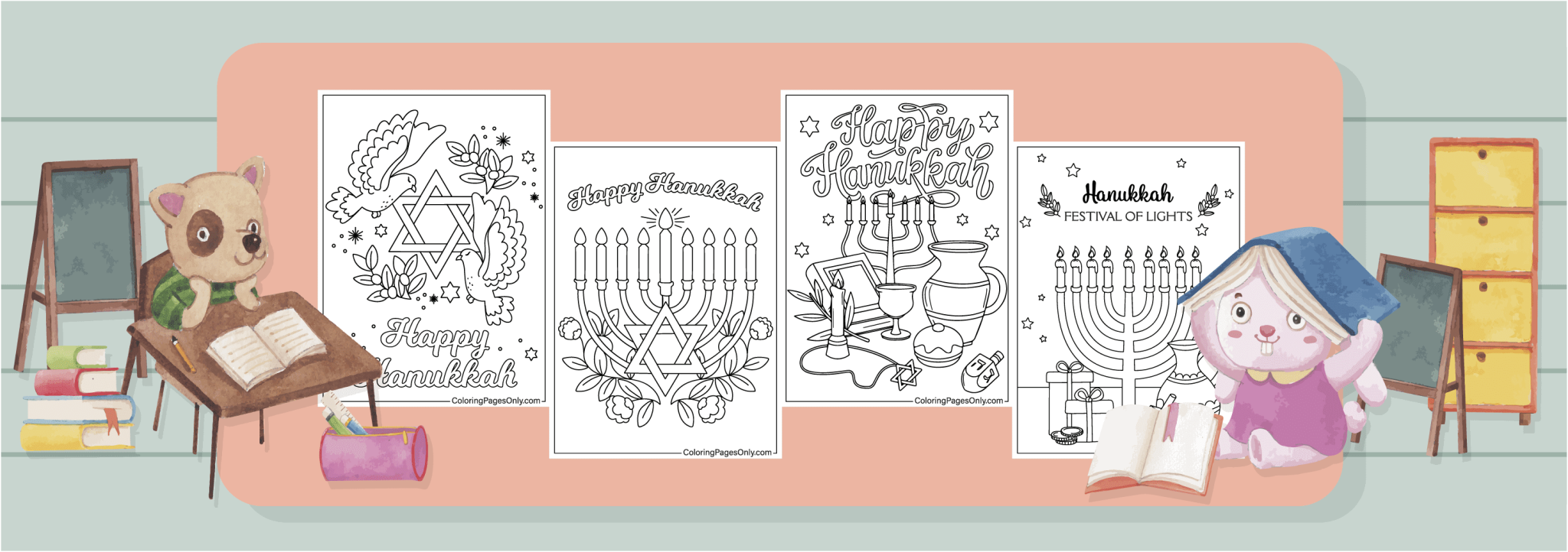 45 Free Printable Hanukkah Coloring Pages