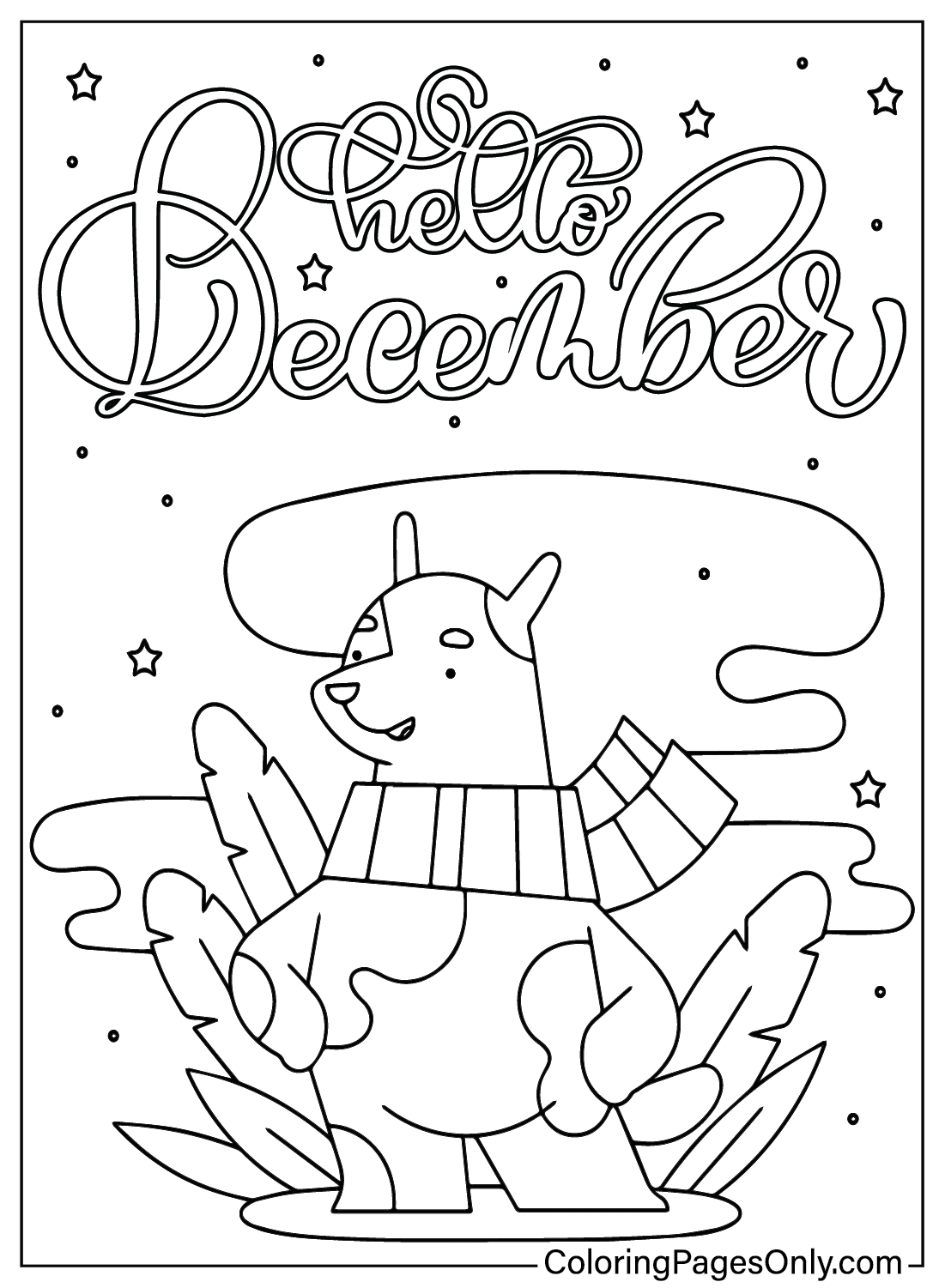 December Coloring Pages Free Printable Coloring Pages