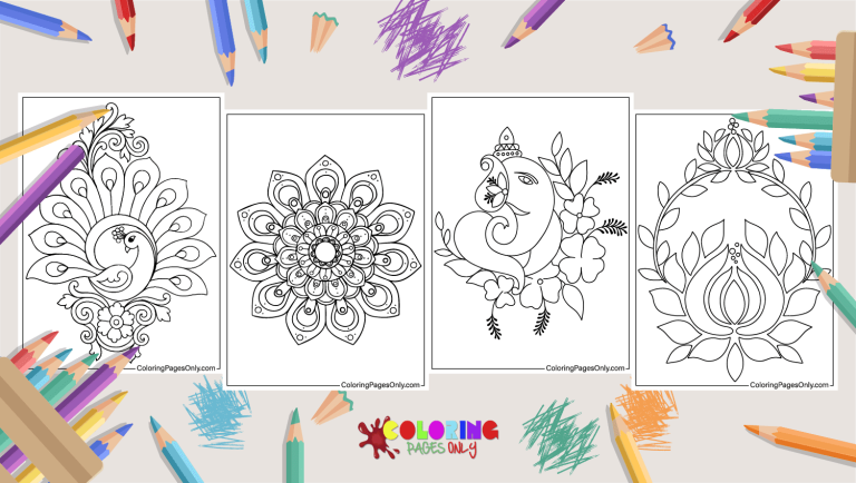 60+ Rangoli Coloring Pages - Free Printable PDF & Online Coloring