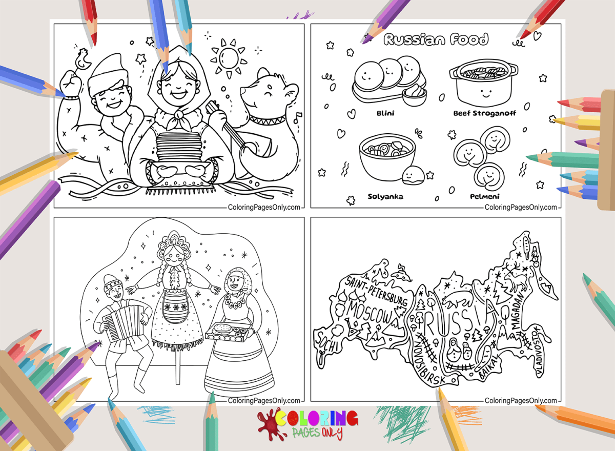 30+ Russia Coloring Pages - Free Printable PDF, JPG, PNG & Online Coloring