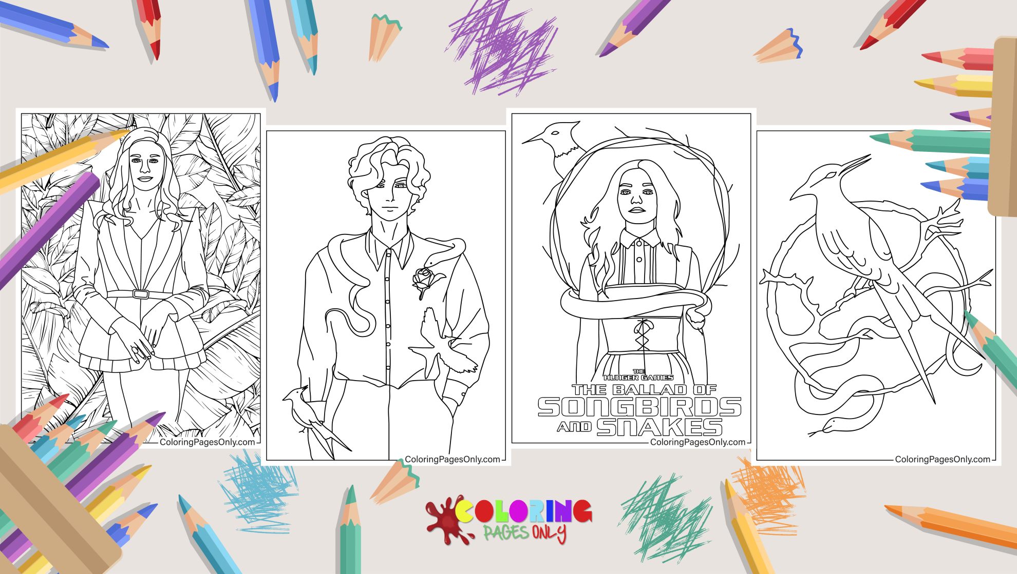 The Hunger Games: The Ballad of Songbirds and Snakes Coloring Pages ...