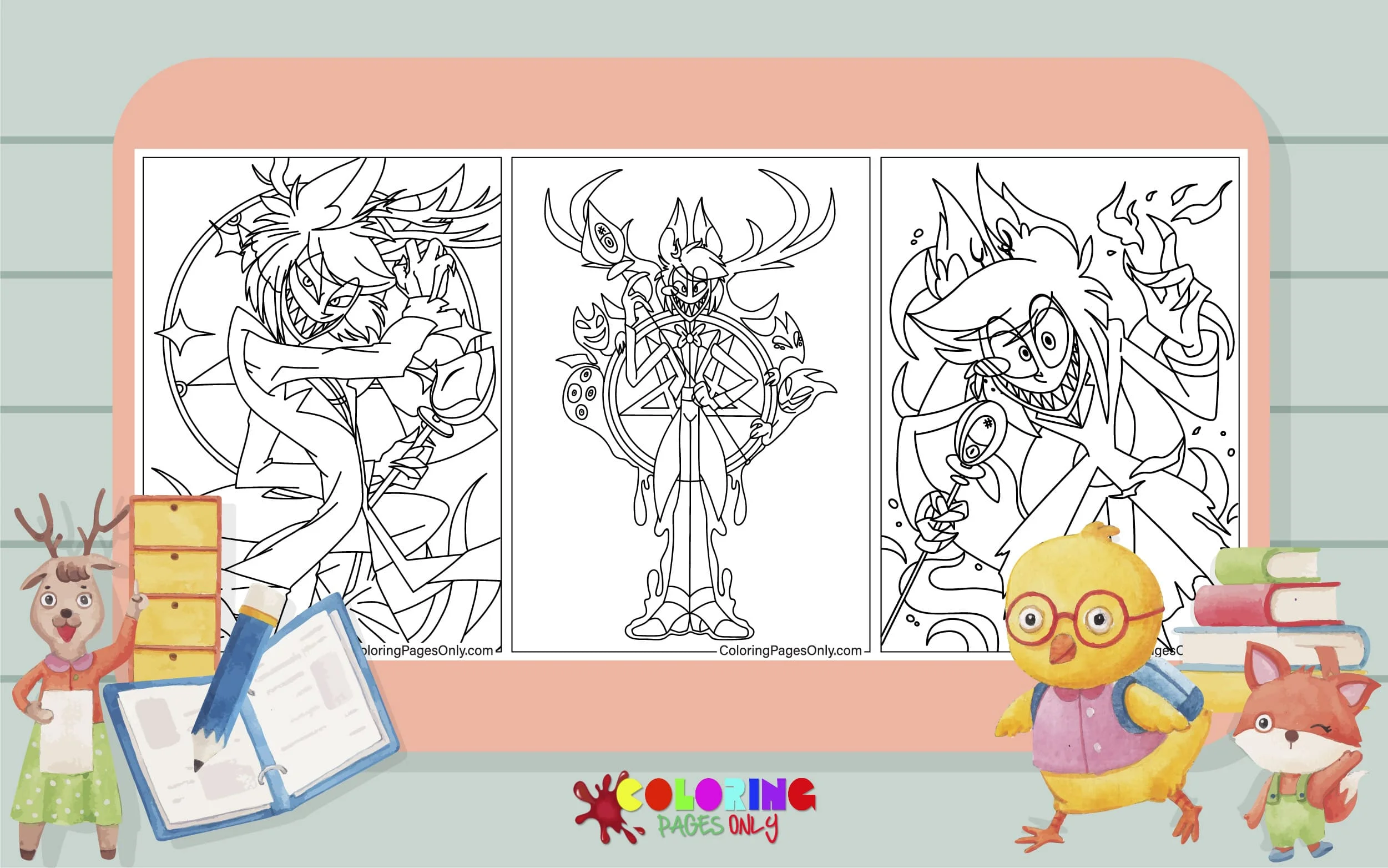 21 páginas para colorear de Alastor para imprimir gratis