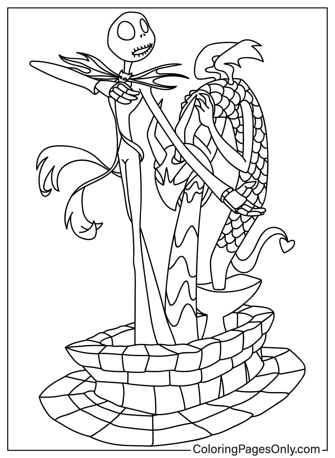 Jack Skellington Coloring Pages Halloween Printable Coloring Sheets For